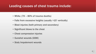 Chest trauma ppt for lems | PPTX