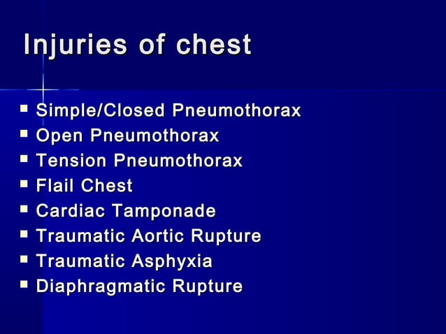 Chest trauma presentation | PPT