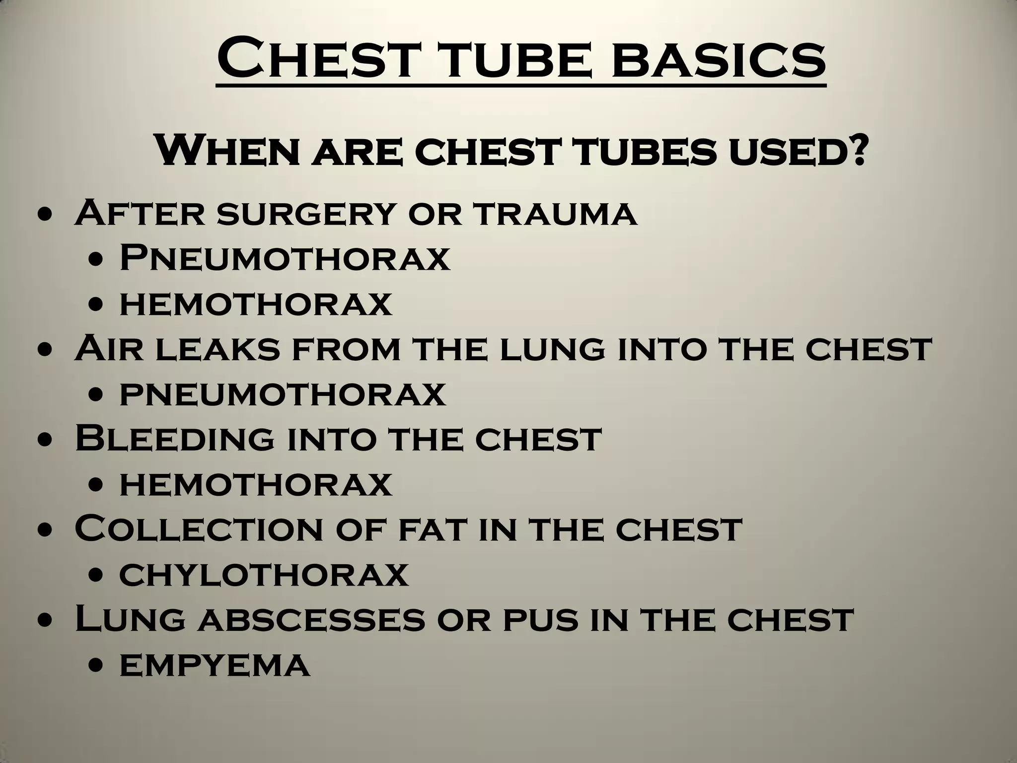 Chest tube care copy | PDF