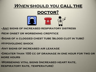 Chest tube care copy | PDF