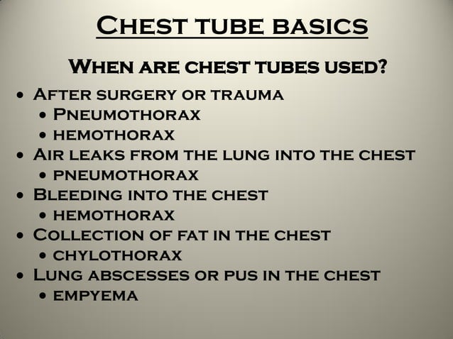 Chest tube care copy | PDF | Lung and Respiratory Health | Diseases and ...