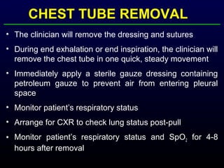 Chest Tube In-Service | PPT