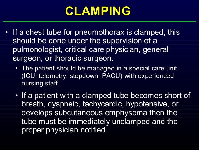 Chest Tube In-Service