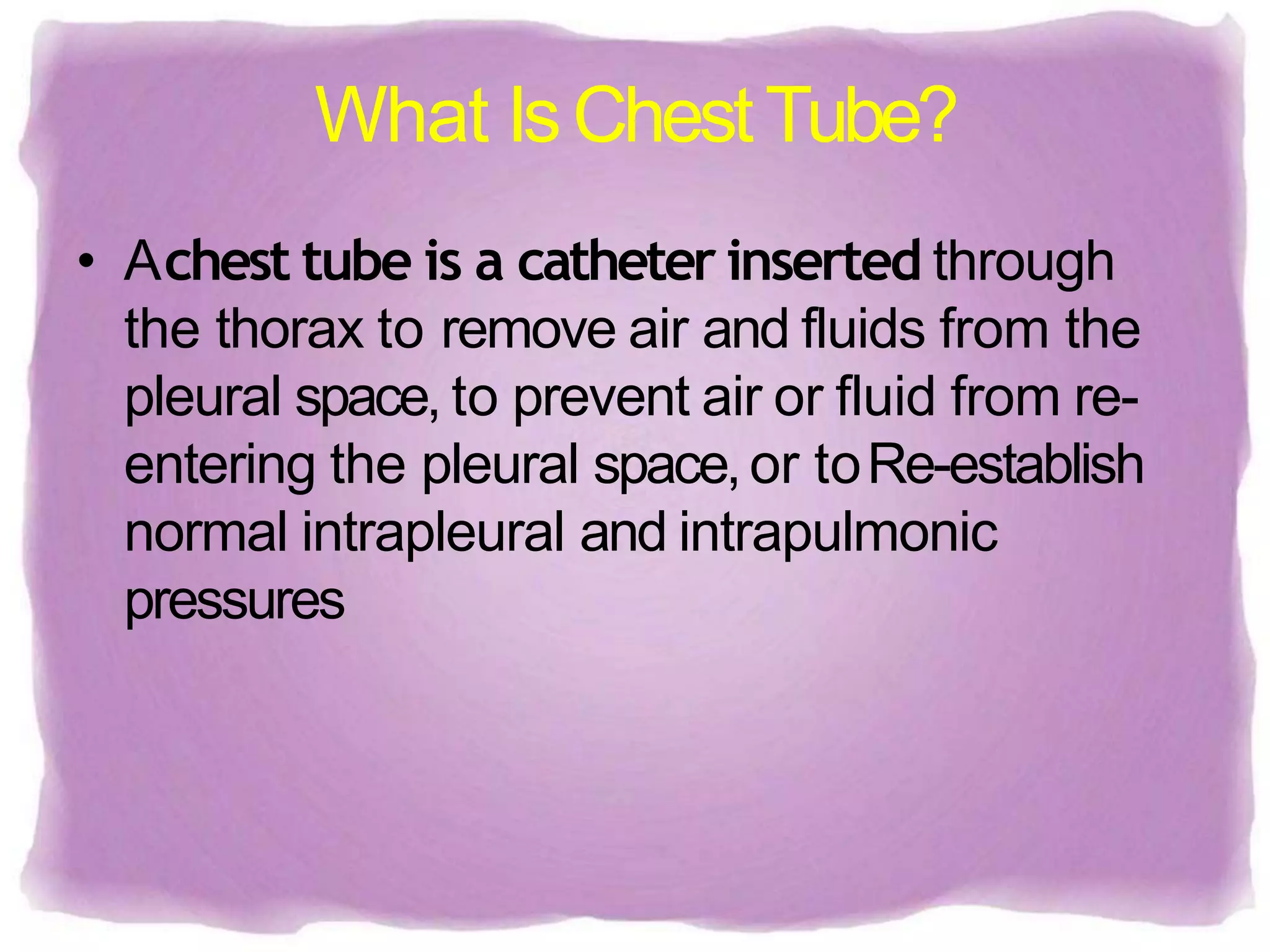Chest Tube Insertion Ppt