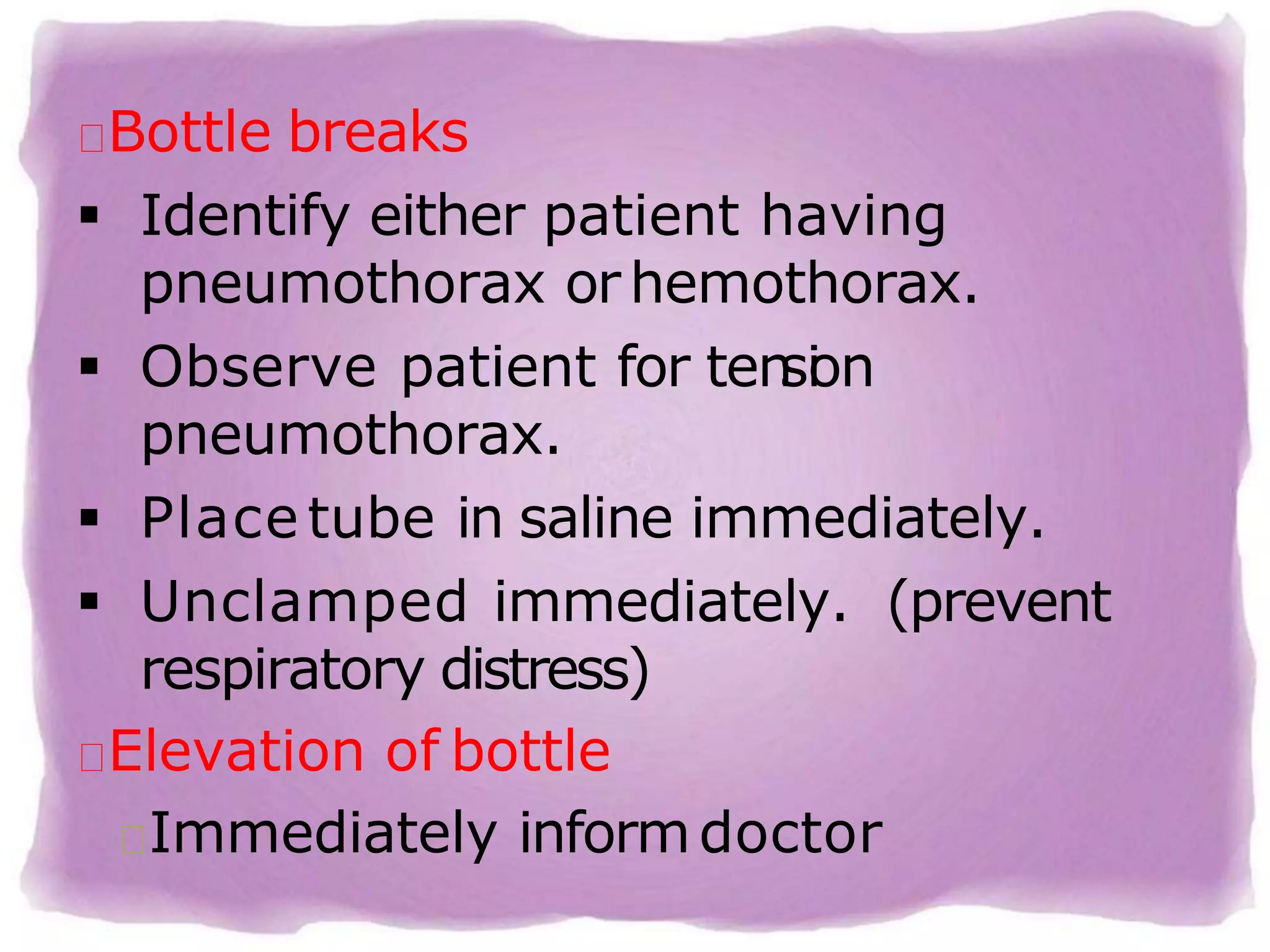 Chest tube drainage | PPTX