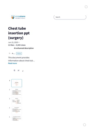 Chest tube insertion ppt (surgery) _ PPT _ Free Download.pdf