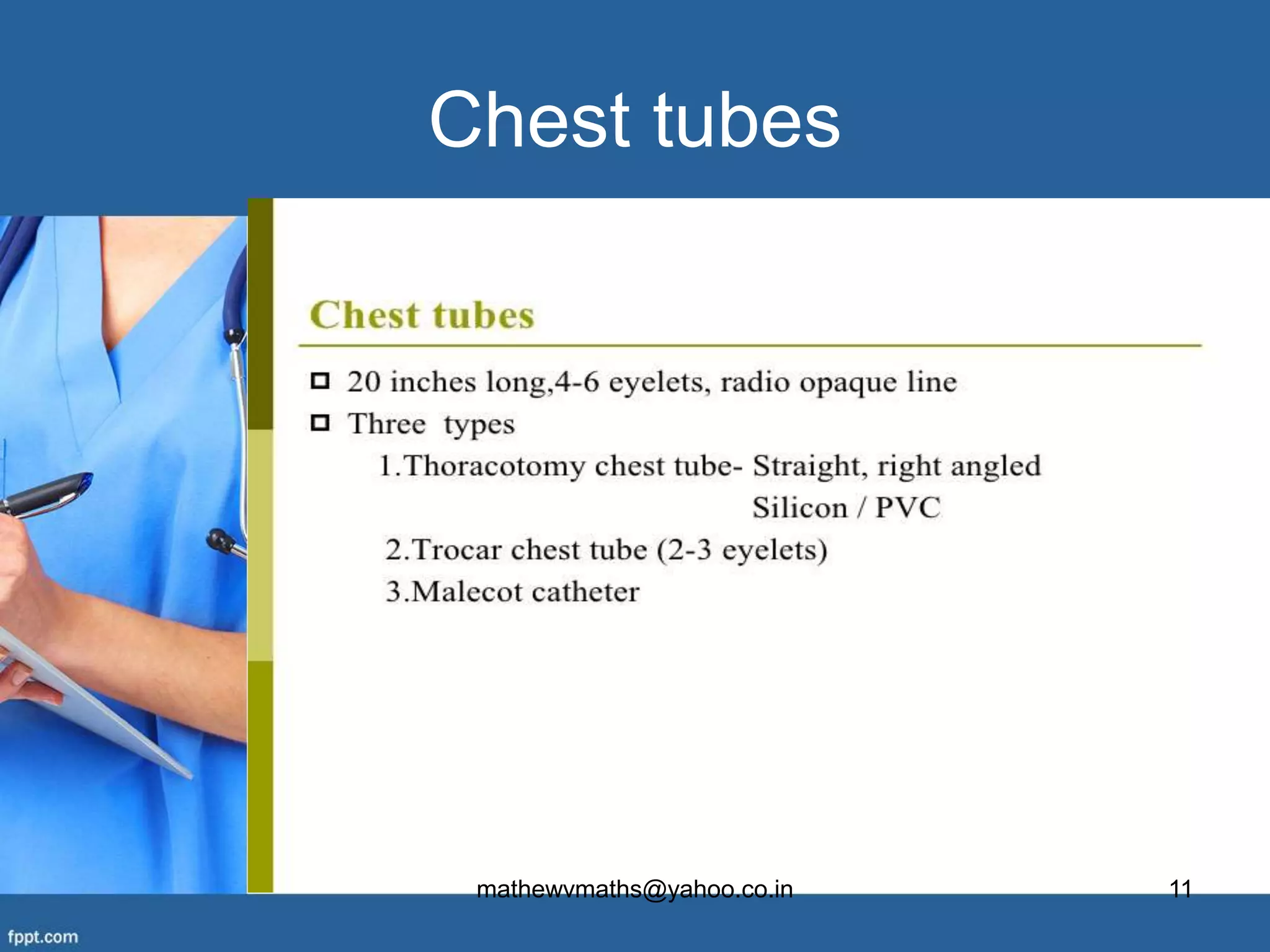 Nursing care patient with Chest tube ppt | PPTX