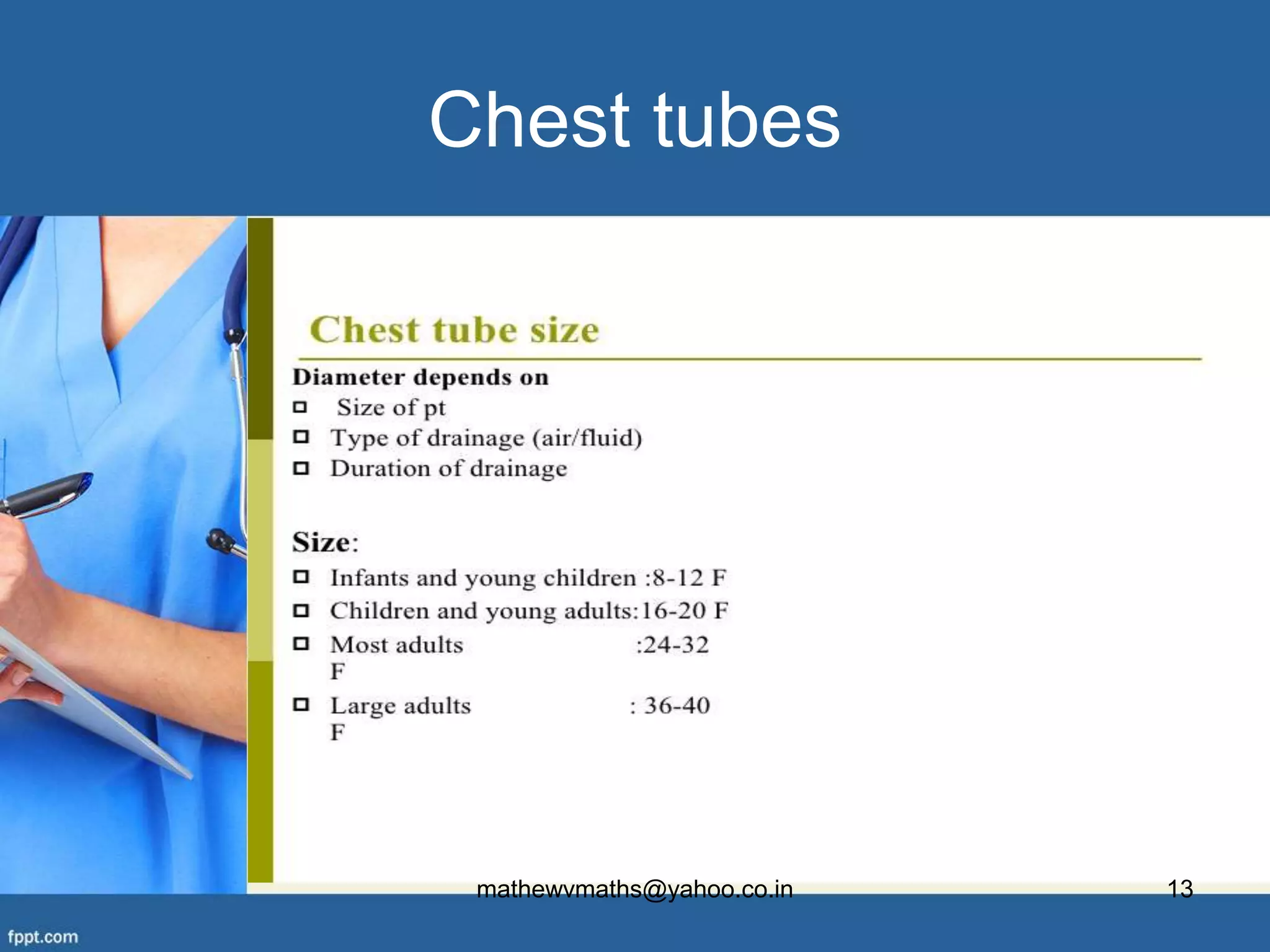 Nursing care patient with Chest tube ppt | PPTX