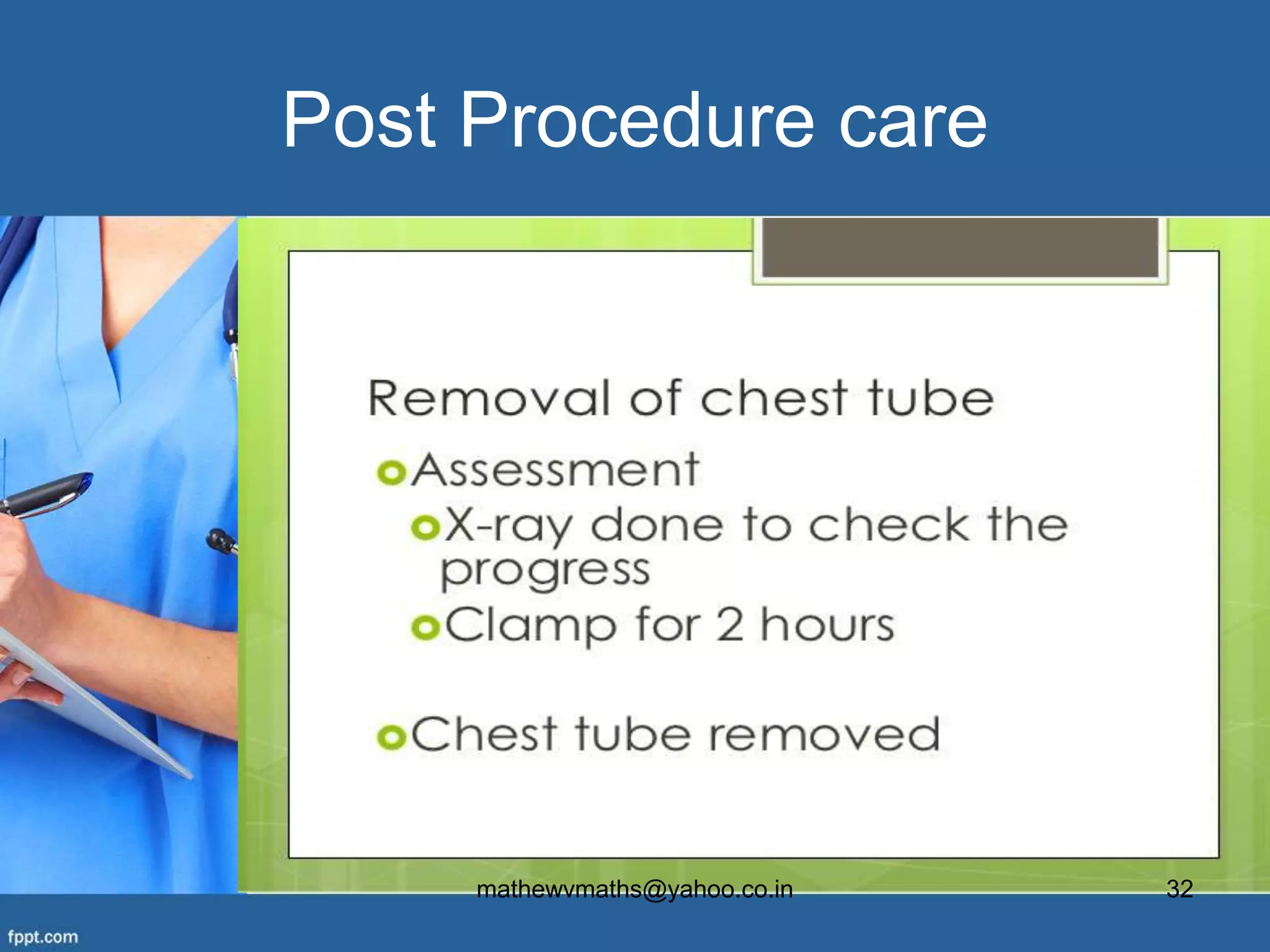 Nursing care patient with Chest tube ppt | PPTX