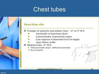 Nursing care patient with Chest tube ppt | PPTX