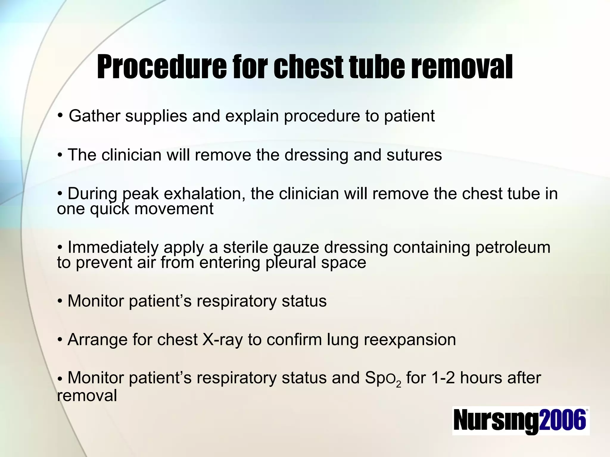 Chest tubes | PPT