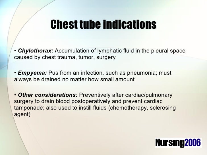 Chest tubes