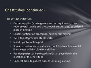 Chest tubes | PPTX
