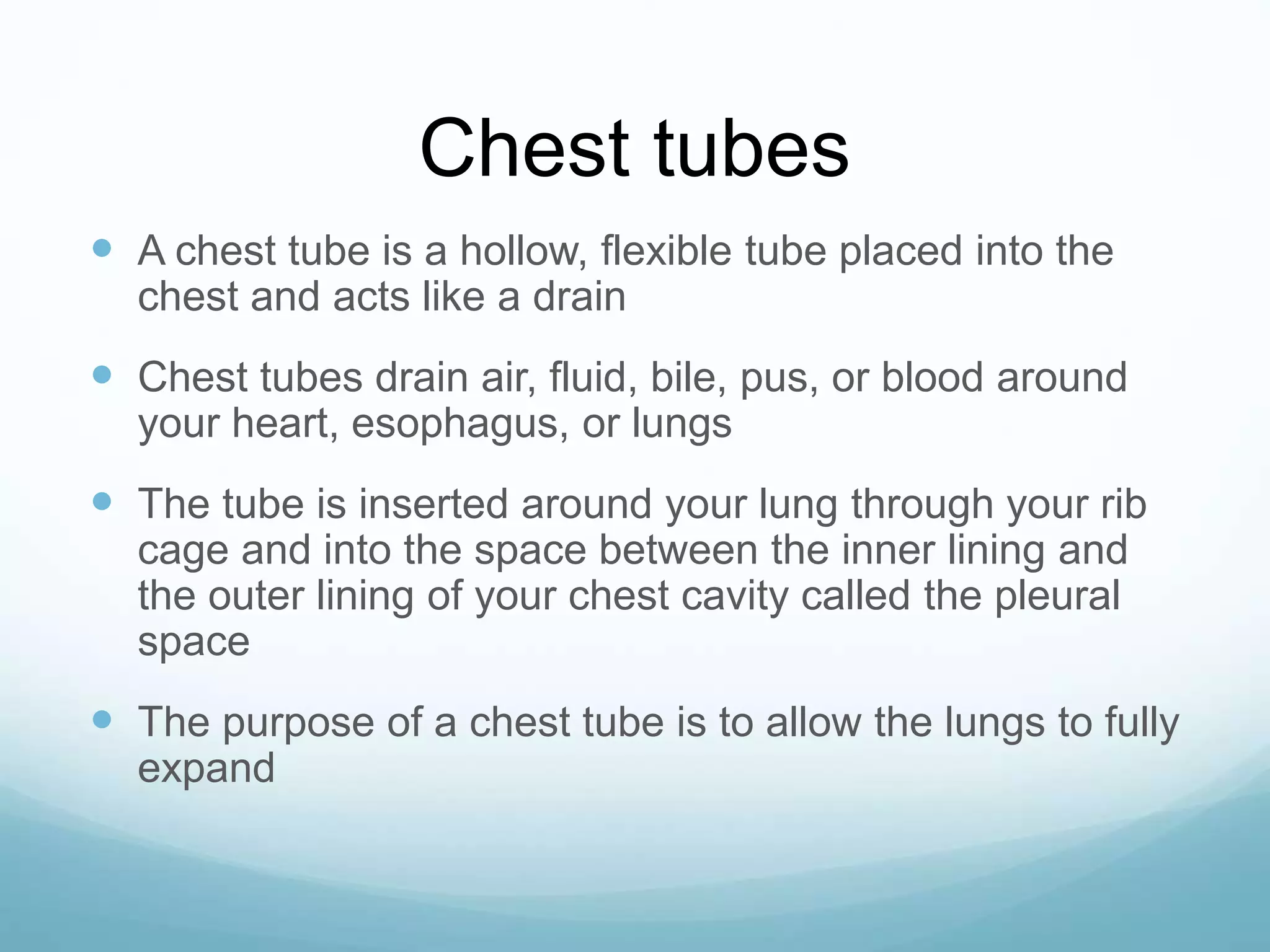 Chesttubes benoy | PPTX