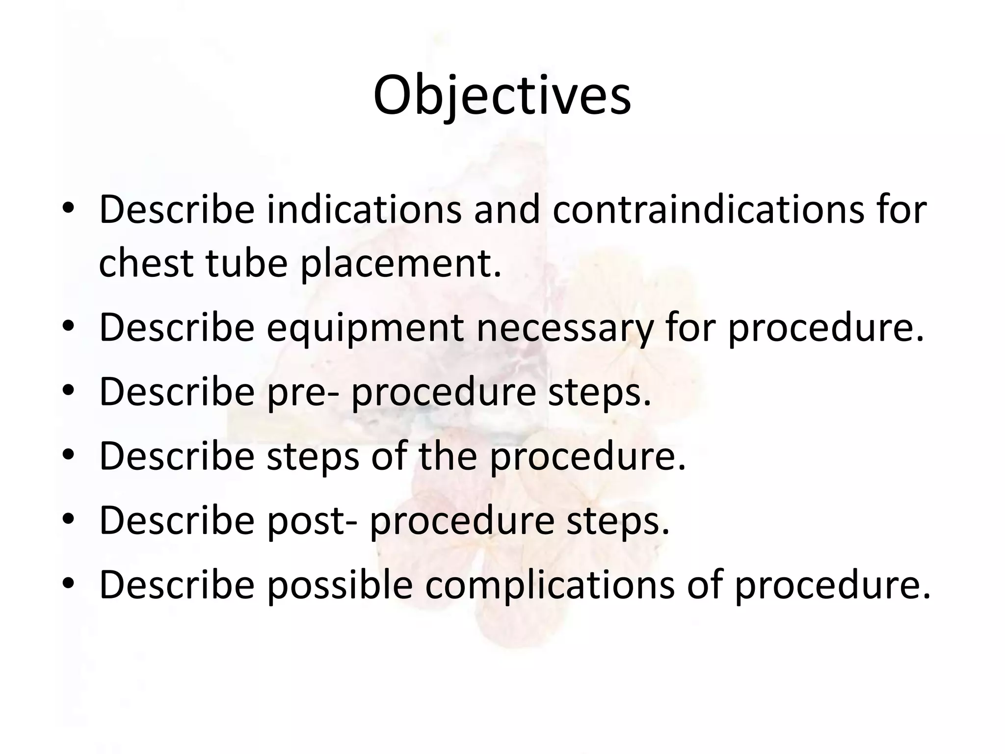 Chest tube insertion ppt (surgery) | PPTX