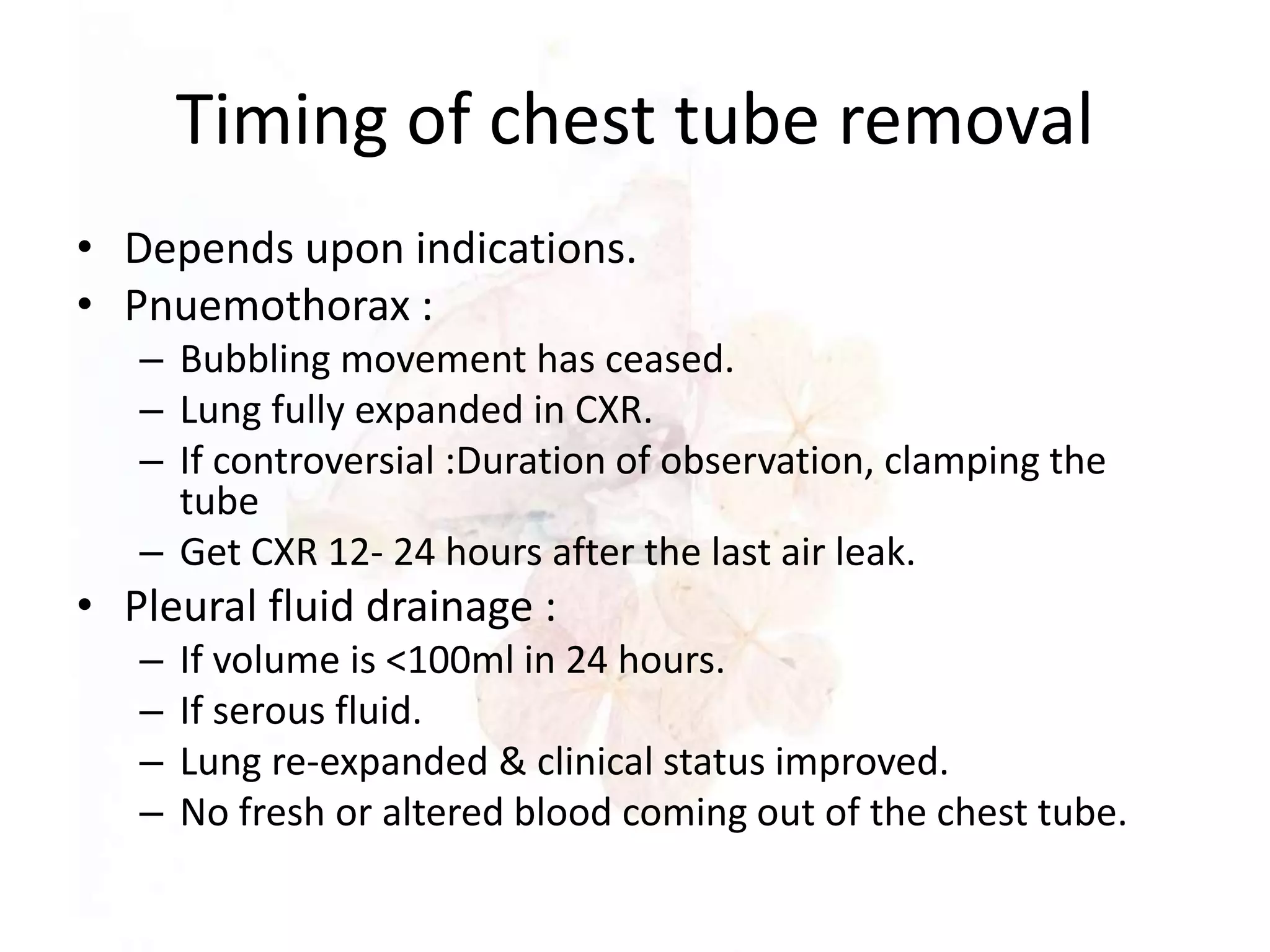 Chest tube insertion ppt (surgery) | PPTX
