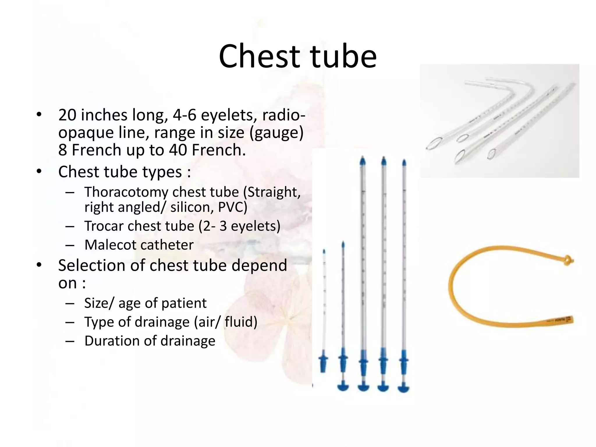 Chest tube insertion ppt (surgery) | PPTX