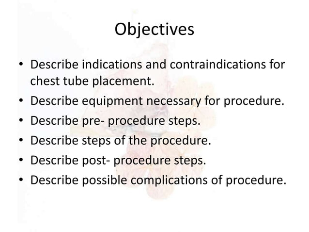 Chest tube insertion ppt (surgery) | PPTX