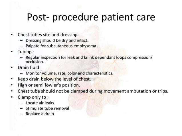 Chest tube insertion ppt (surgery) | PPTX