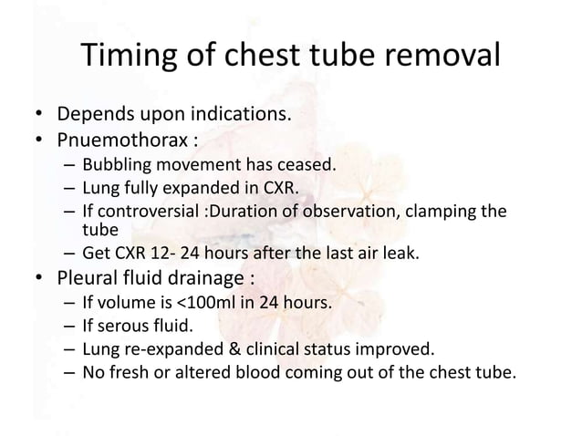 Chest tube insertion ppt (surgery) | PPTX