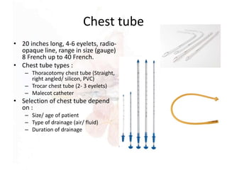 Chest tube insertion ppt (surgery) | PPTX