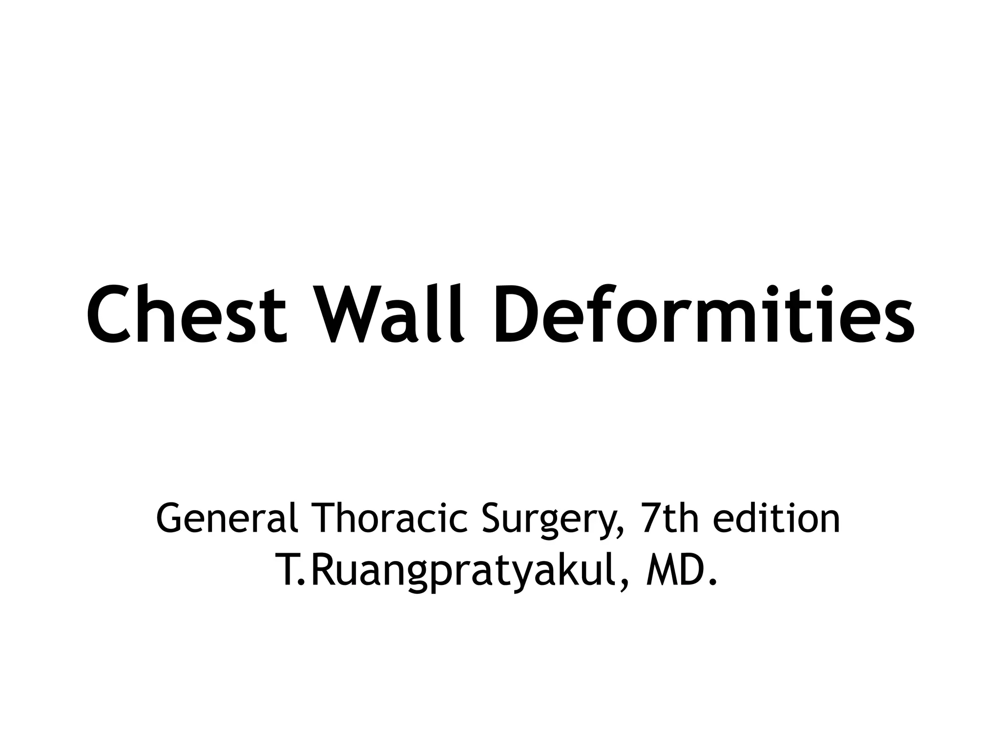 Chest wall deformities | PDF