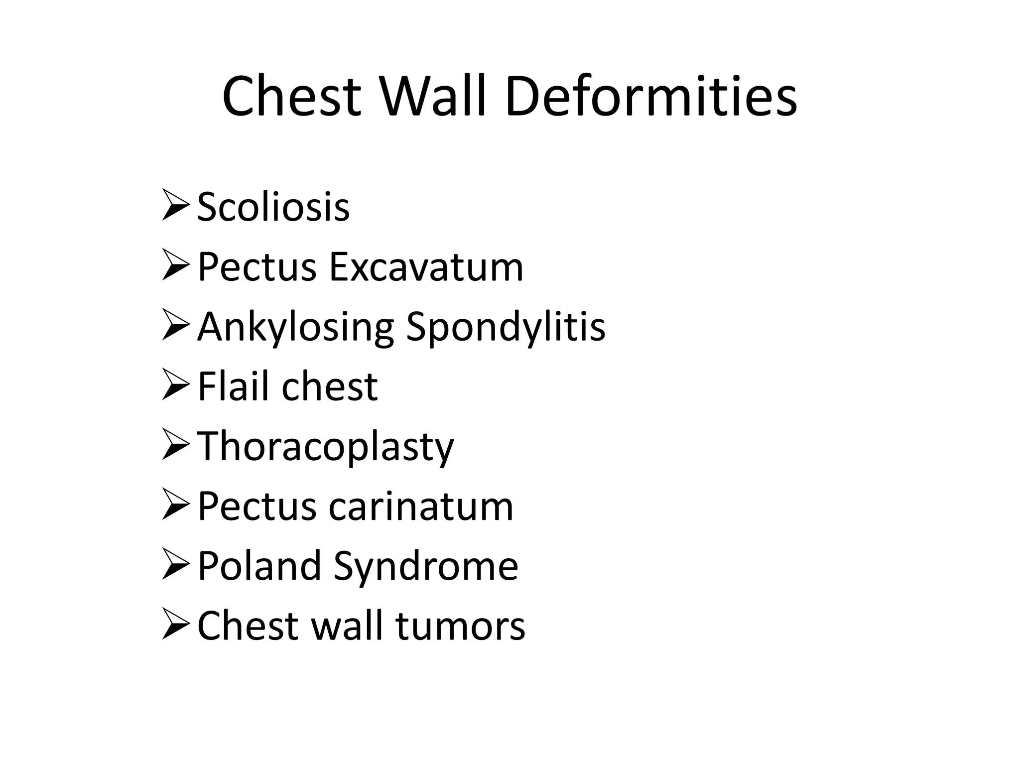 Chest Wall Deformity | PPTX
