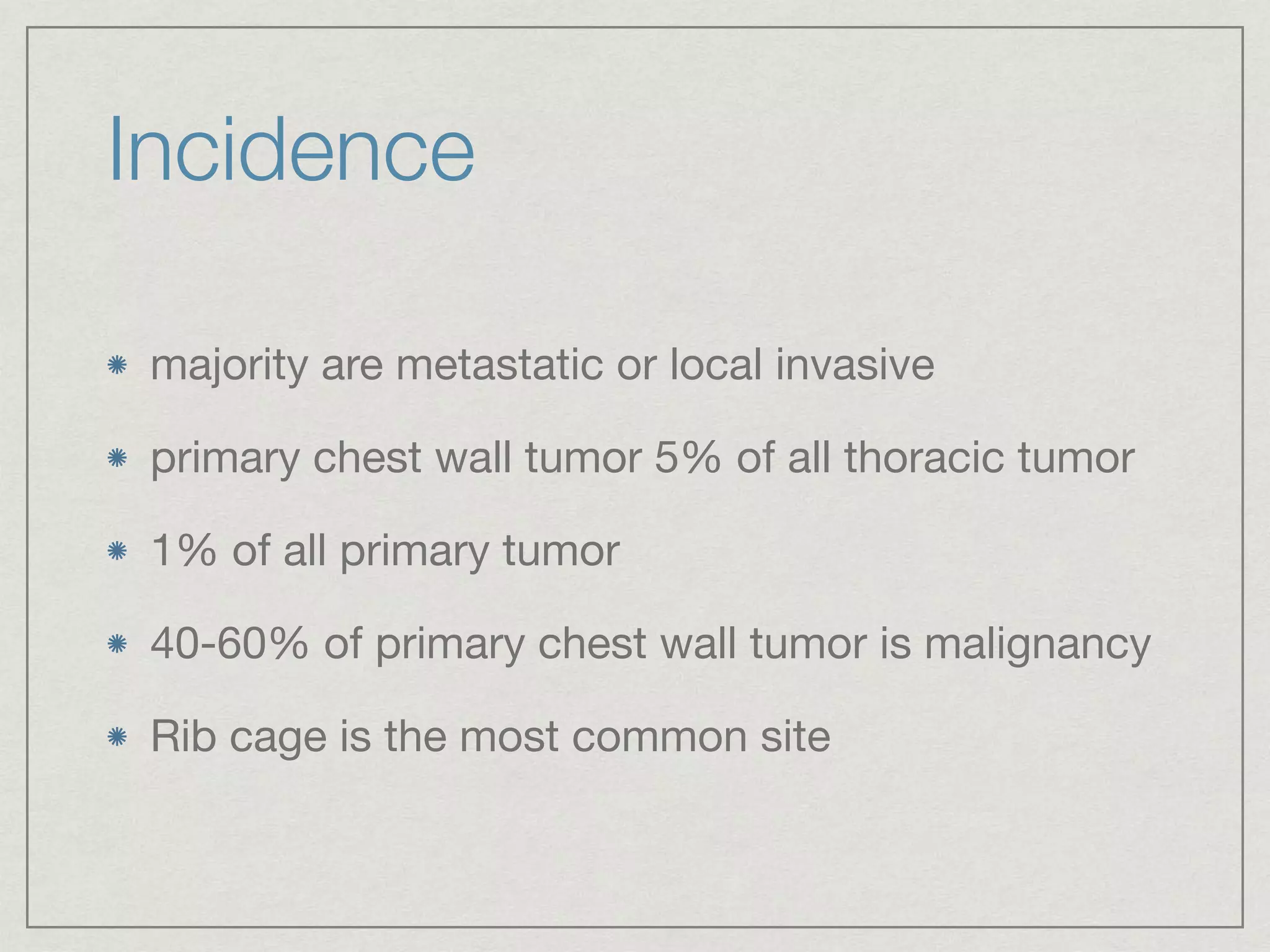 Chest wall tumor | PDF