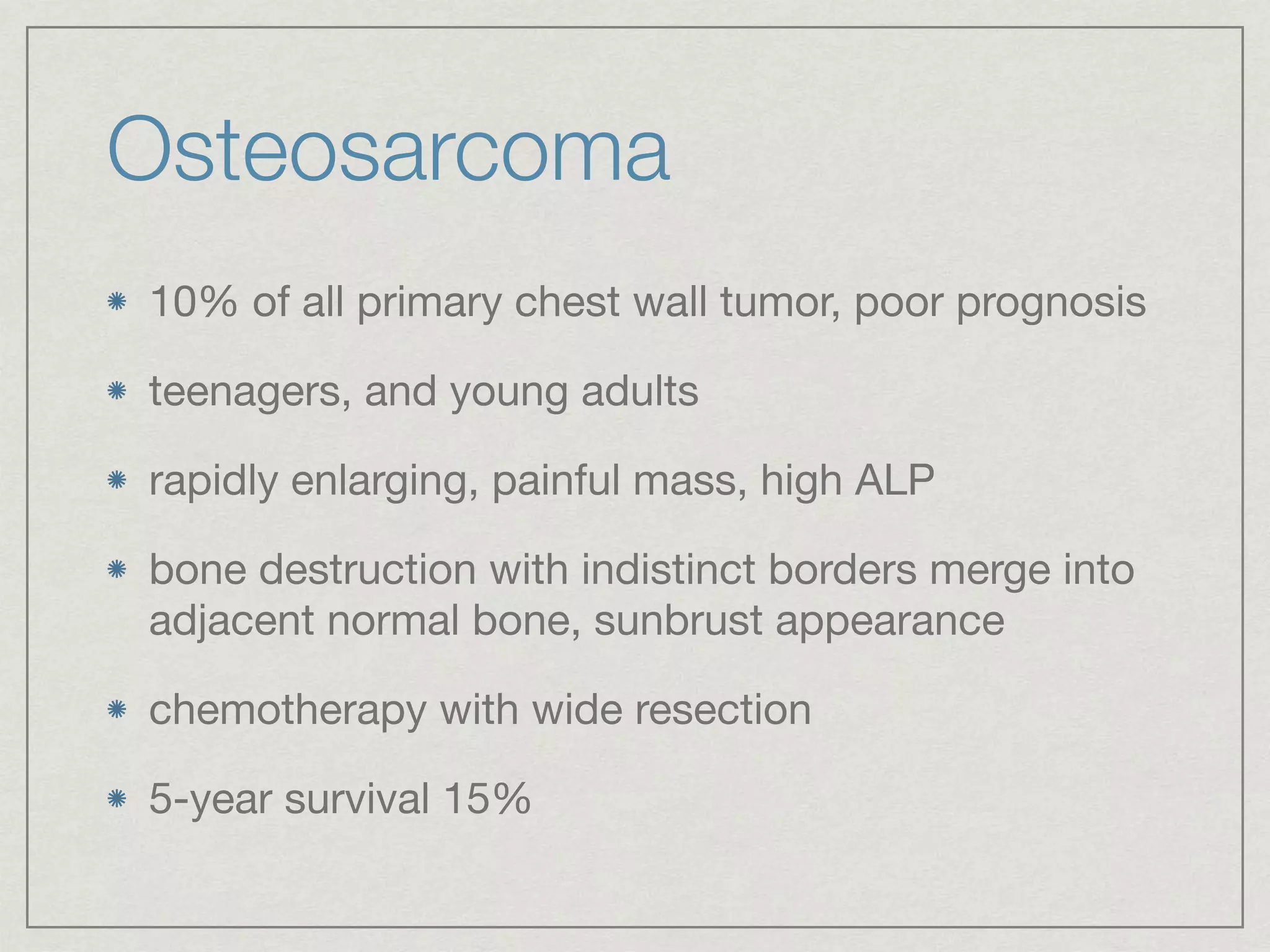 Chest wall tumor | PDF