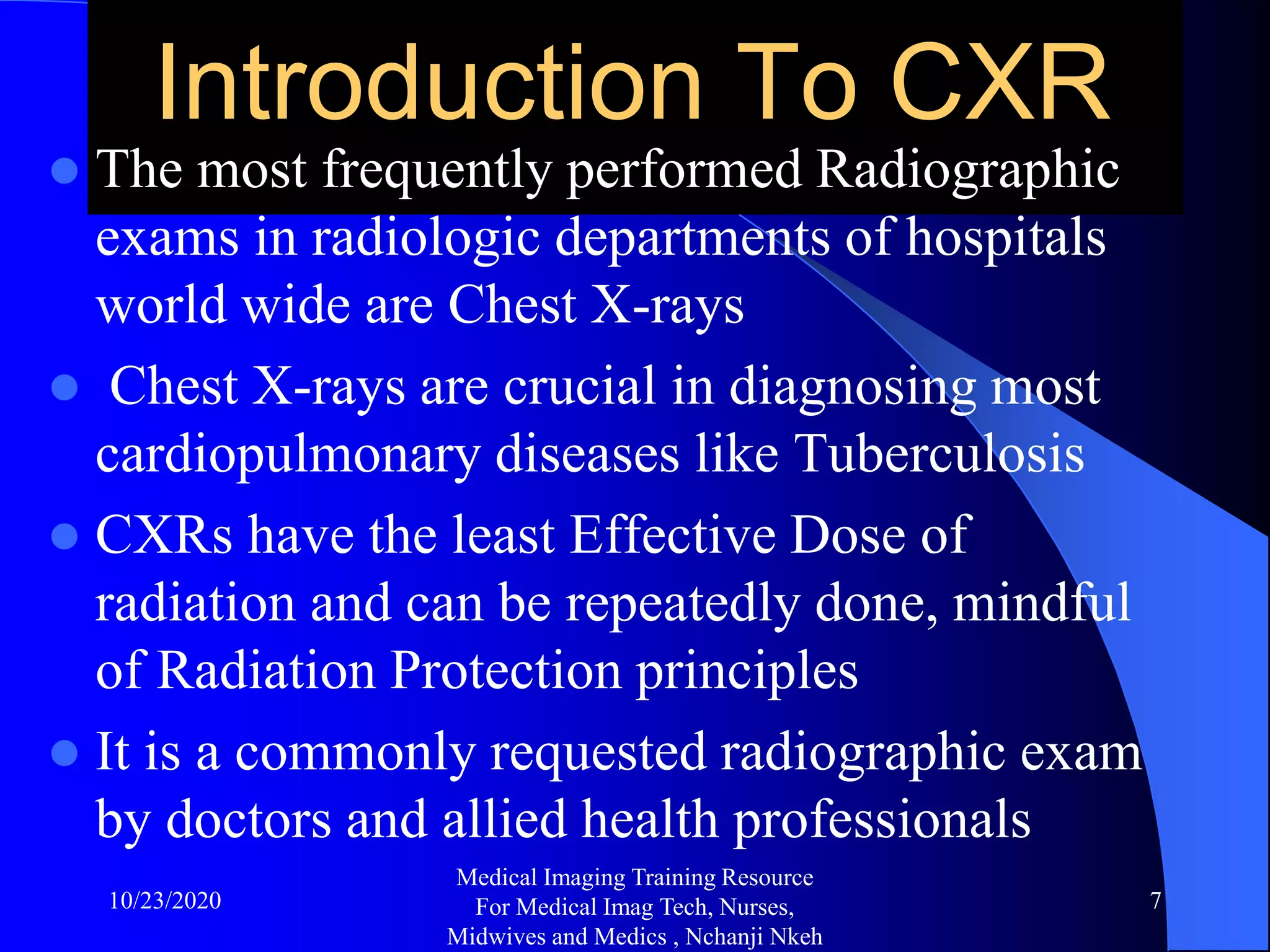 Chest x ray cxr and pathologies radiology training resource nchanji ...