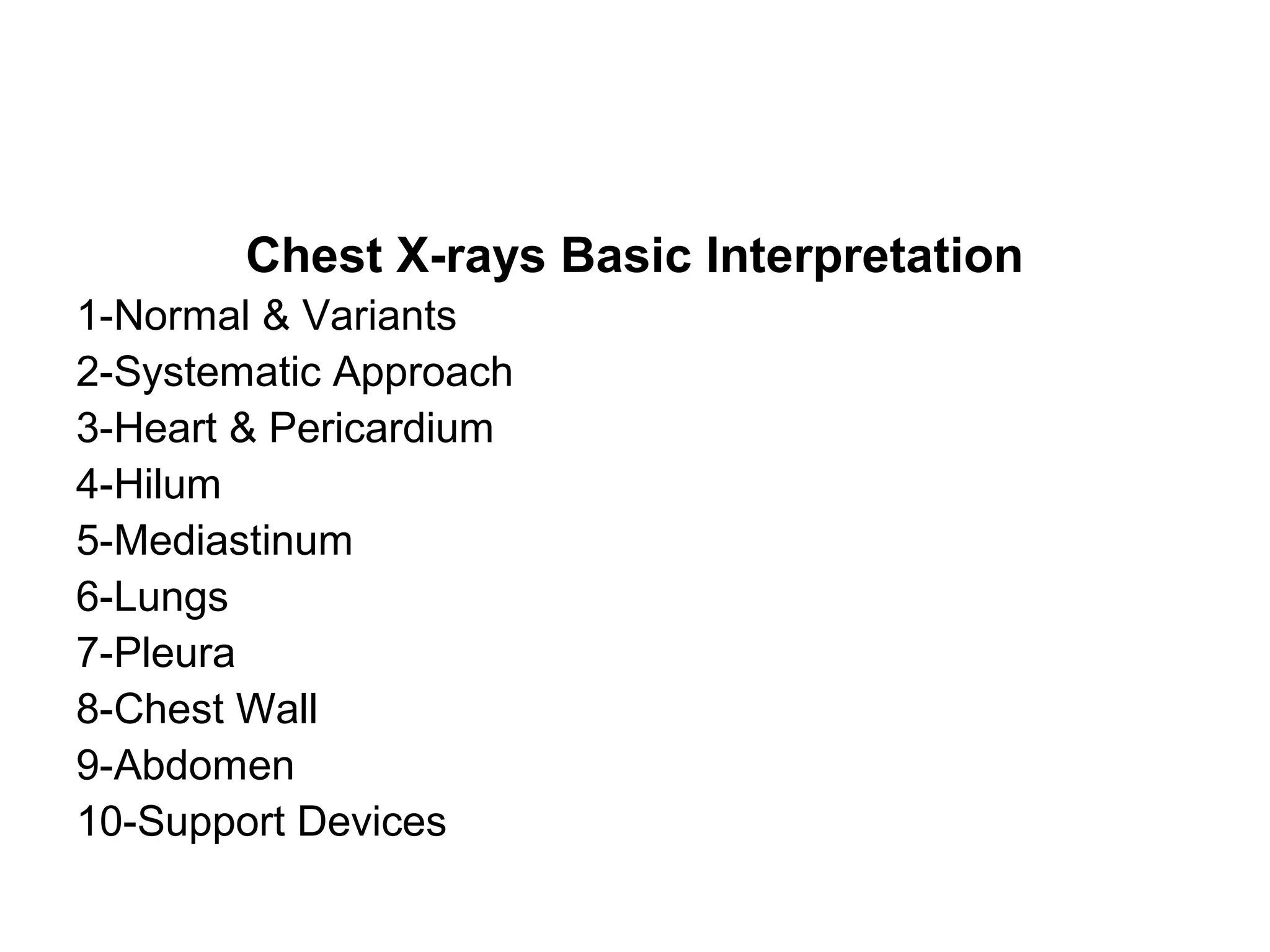 Chest X-rays Basic Interpretation | PPT