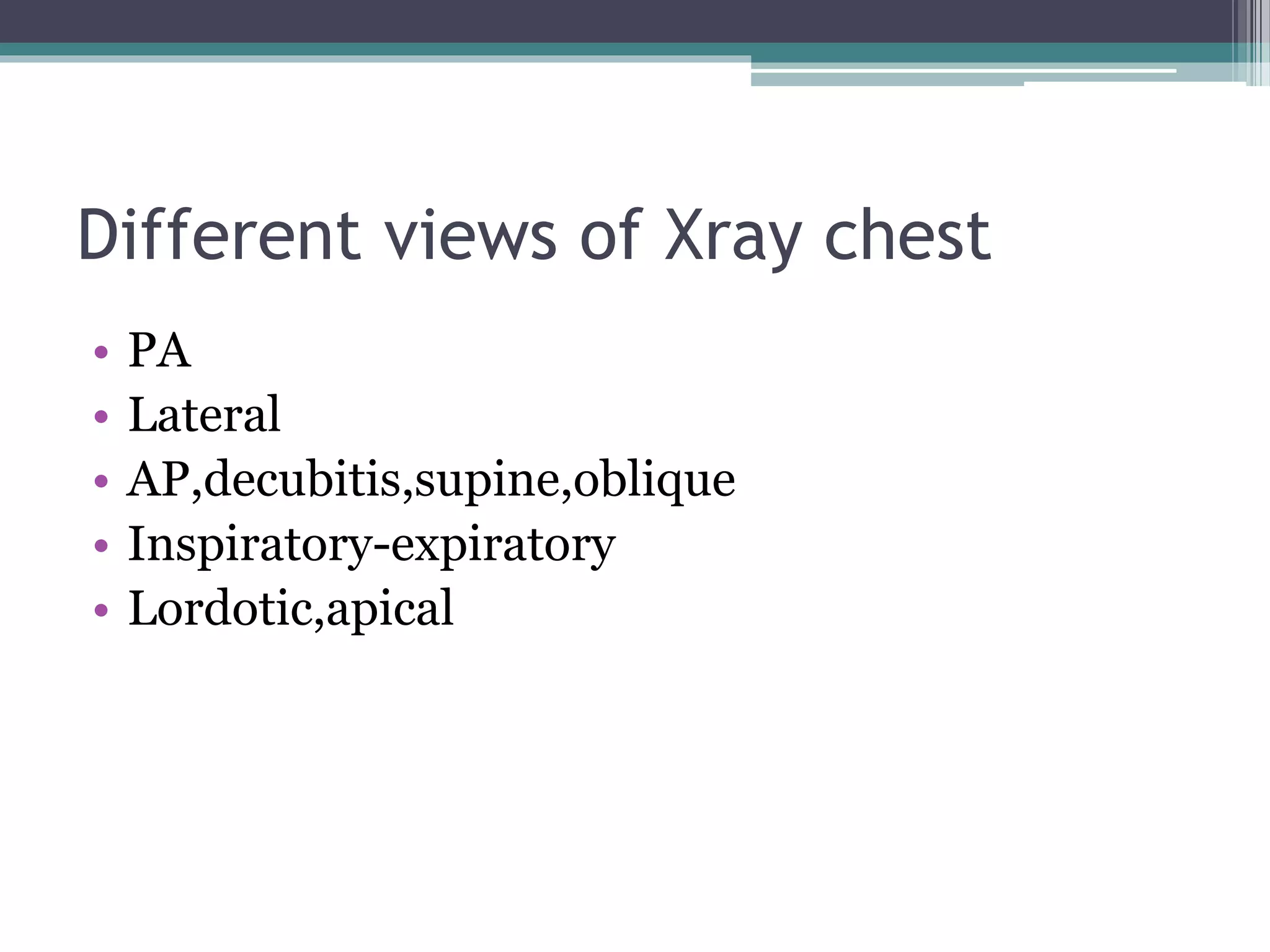 Chest x ray positioning | PPTX
