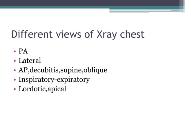 Chest x ray positioning | PPTX | Lung and Respiratory Health | Diseases ...