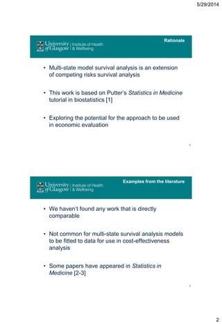 An illustration of the usefulness of the multi-state model survival analysis approach for health ...