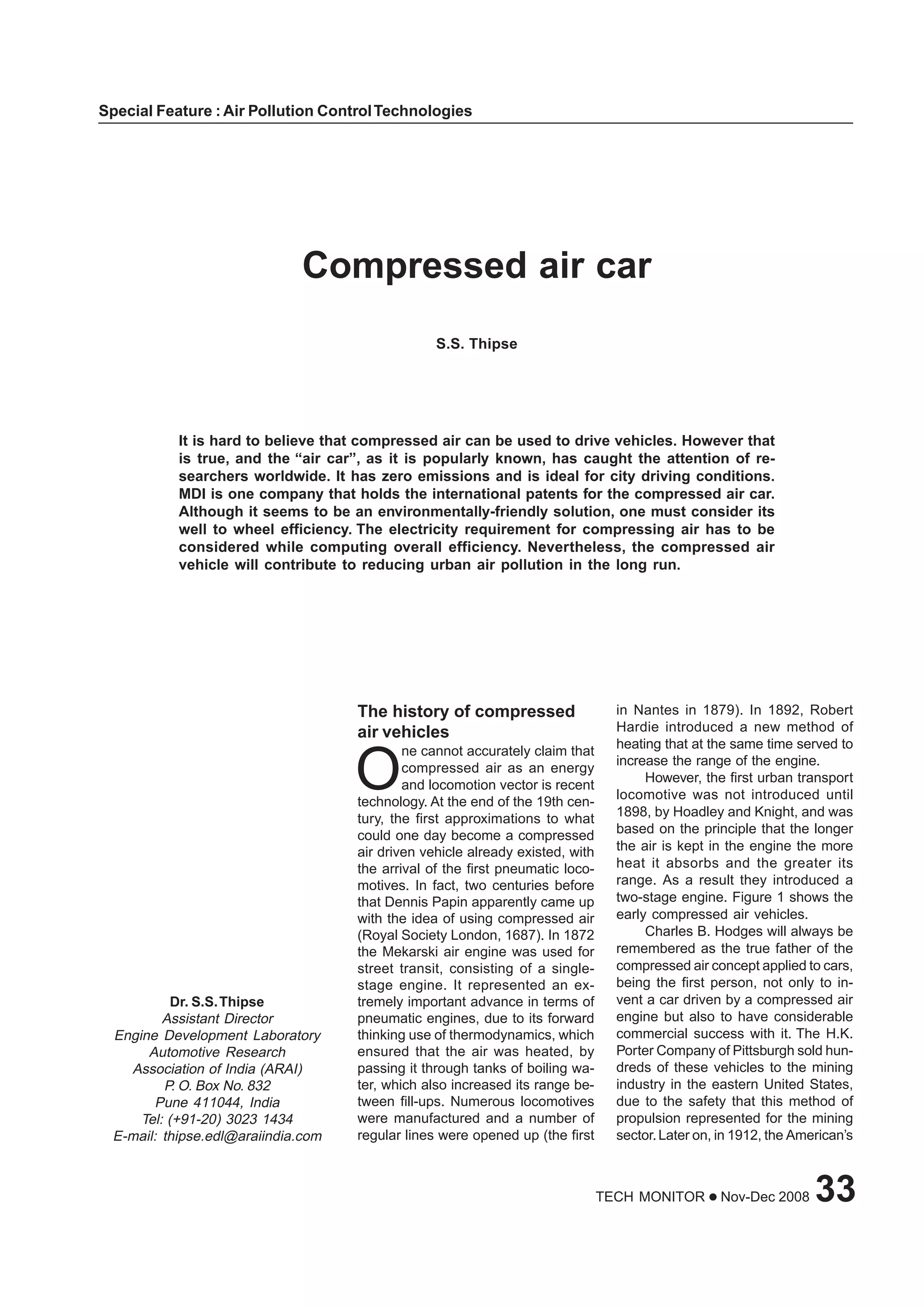 compressed air car | PDF