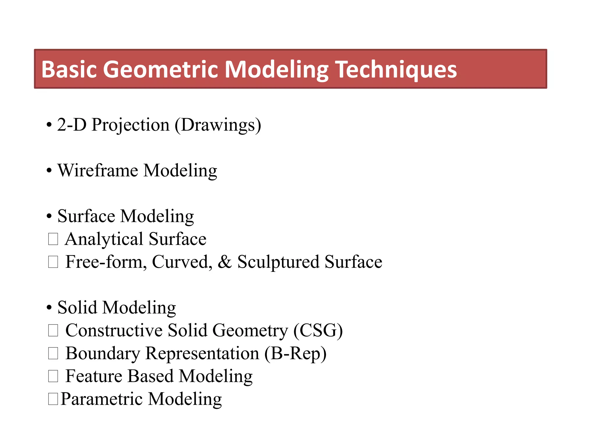 Geometric Modeling | PPTX