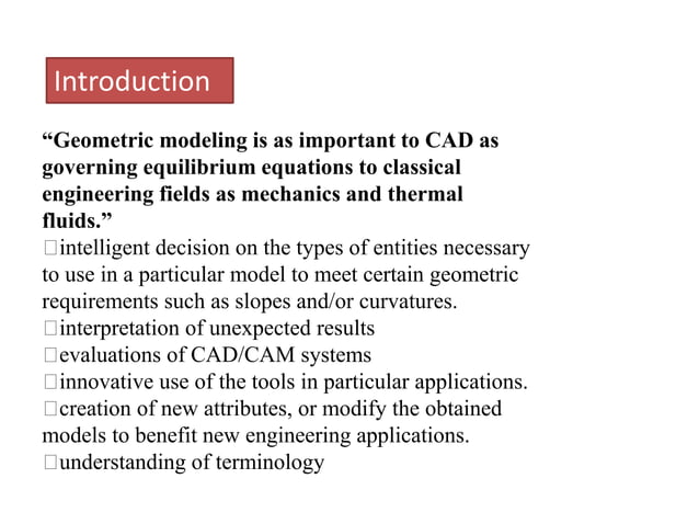 Geometric Modeling | PPT
