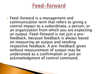 control system , feed forward, preventive, profit & loss control& ROI ...