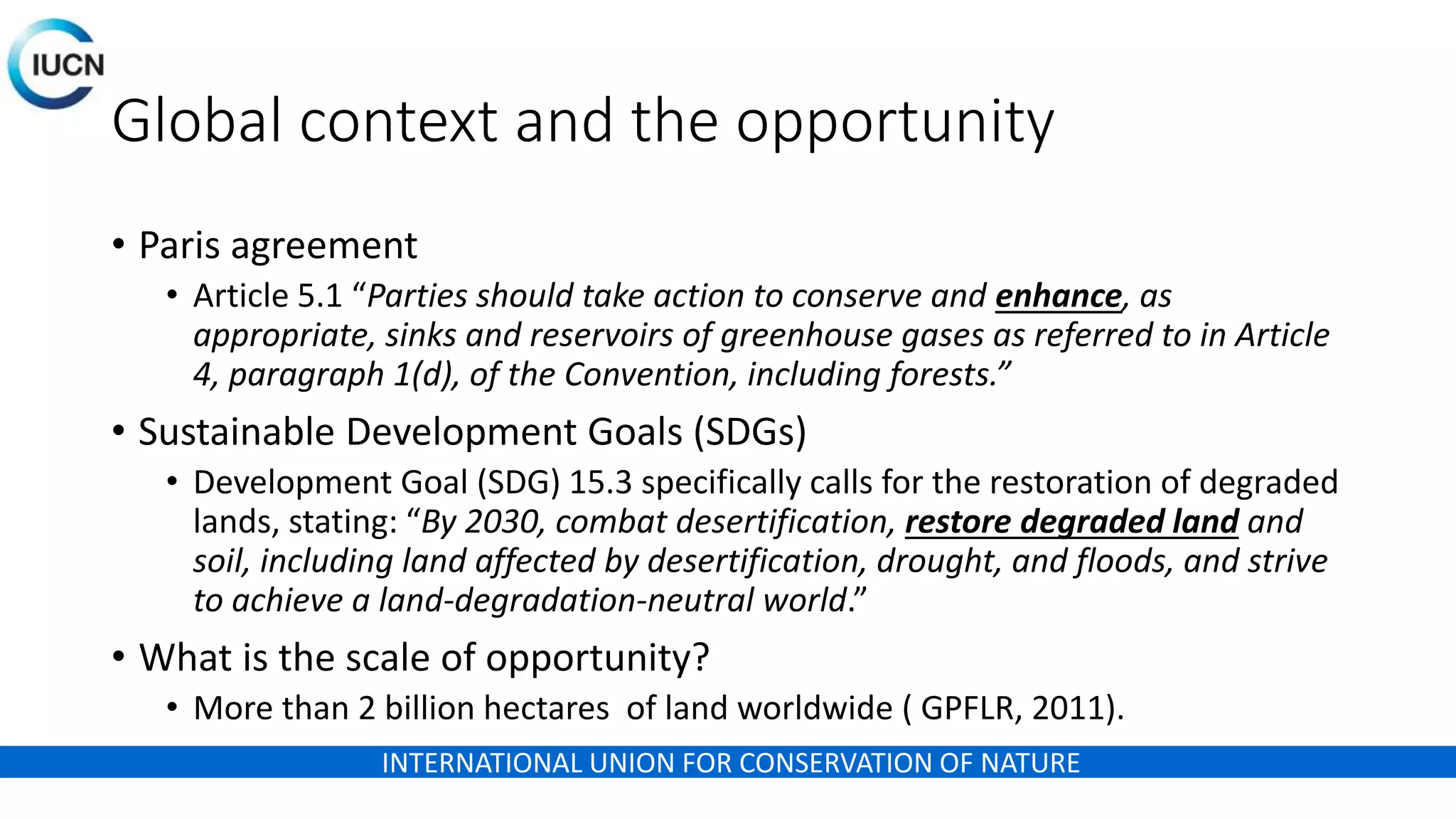 Restoring our rainforests: Bonn Challenge and Forest Landscape ...