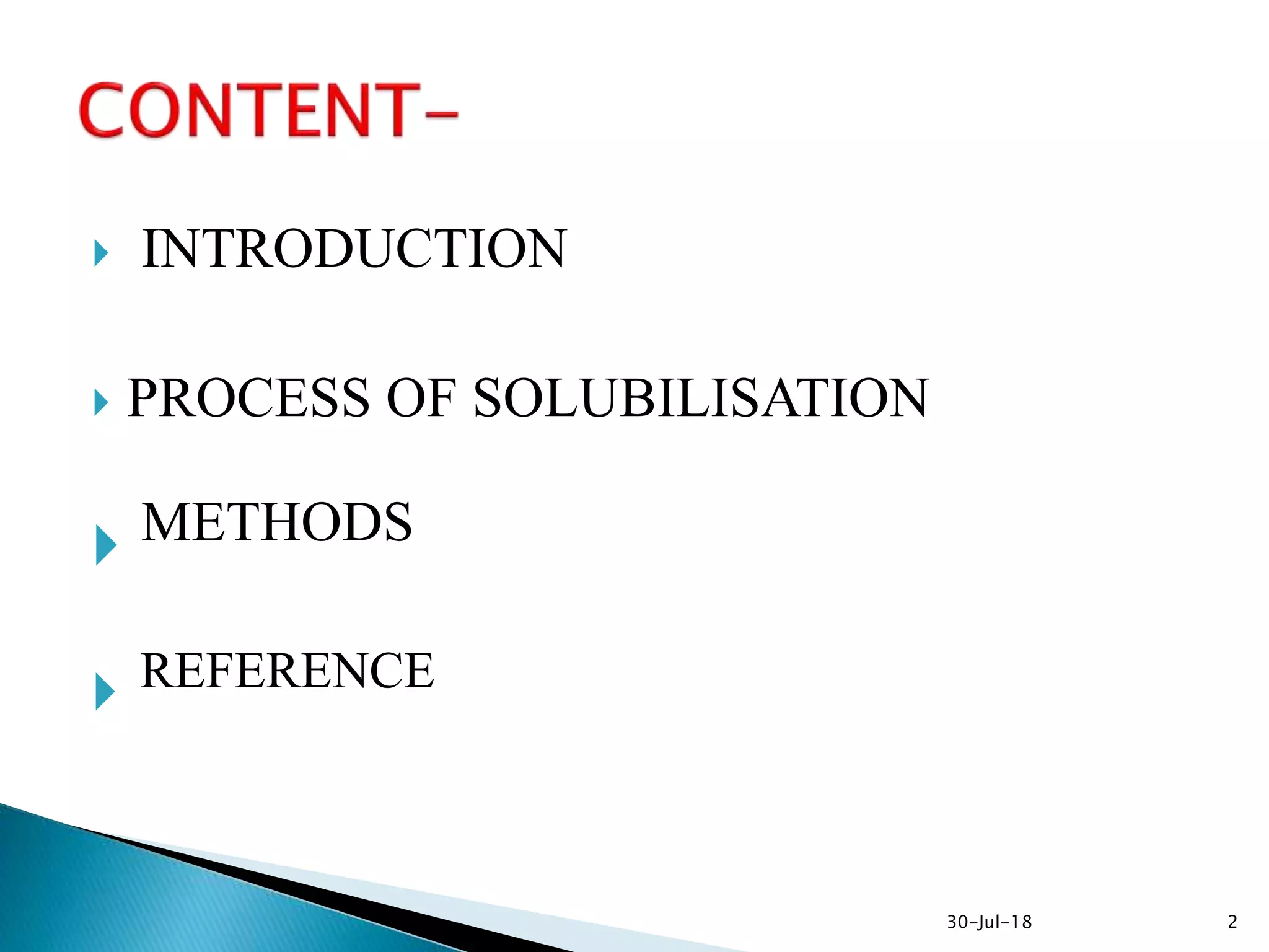 METHODS OF ENHANCEMENT OF SOLUBILITY | PPTX