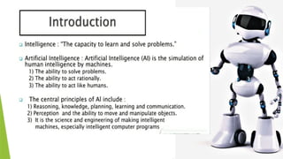Introduction to the Artificial intelligence PPT | PPTX
