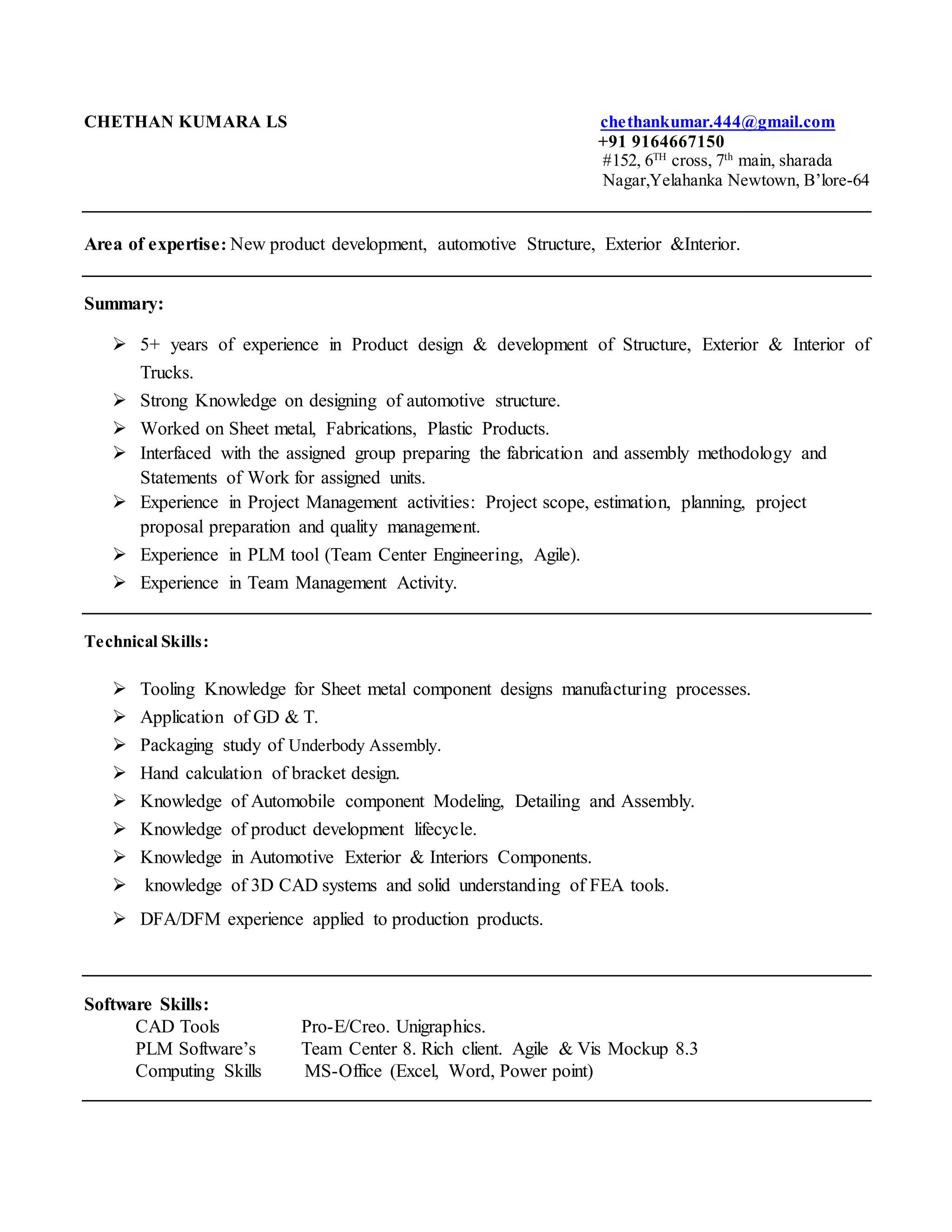 Chethan resume | DOCX