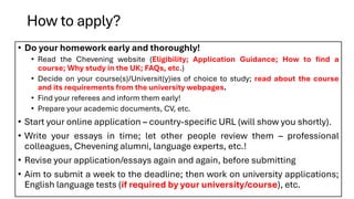 General Information About the Chevening Scholarship Application and ...