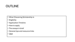 General Information About the Chevening Scholarship Application and ...
