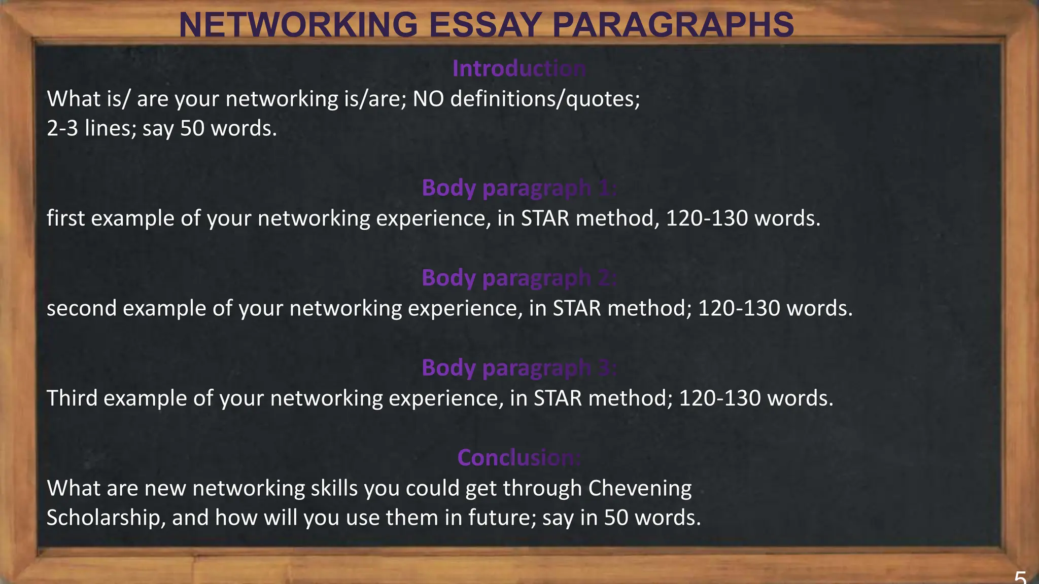 Chevening Scholarship Networking Leadership and Influence Essays ...