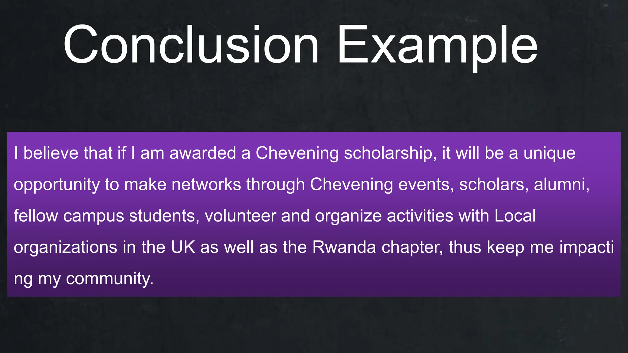 Chevening Scholarship Networking Leadership and Influence Essays ...