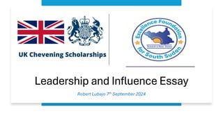 Chevening Scholarship Networking Leadership and Influence Essays ...
