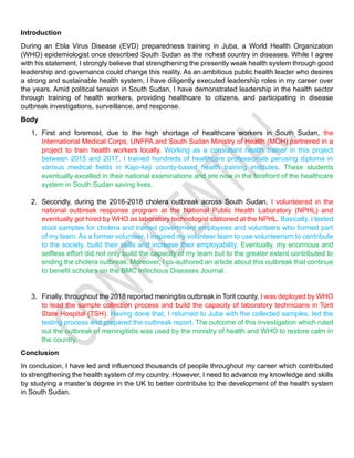 Chevening Scholarship Networking Leadership and Influence Essays ...