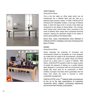 Chevillotte: The Manufacturer of Exclusive Modern Billiard Tables ...