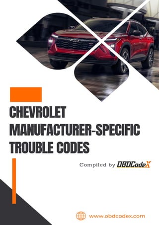 Chevrolet Manufacturer-specific OBD2 Trouble Codes List - OBDCodex | PDF